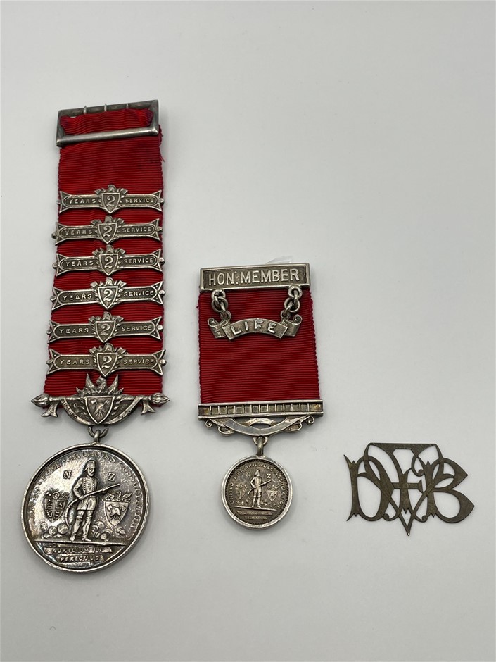 2 x U.F.B.A. silver medals & 1 x D.V.F.B. monogram template by A ...