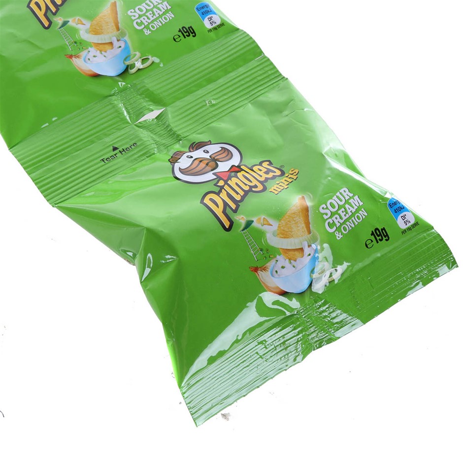 64 x Assorted PRINGLES Mini Single Serve Chip Packets, Incl: 30 x Sour ...