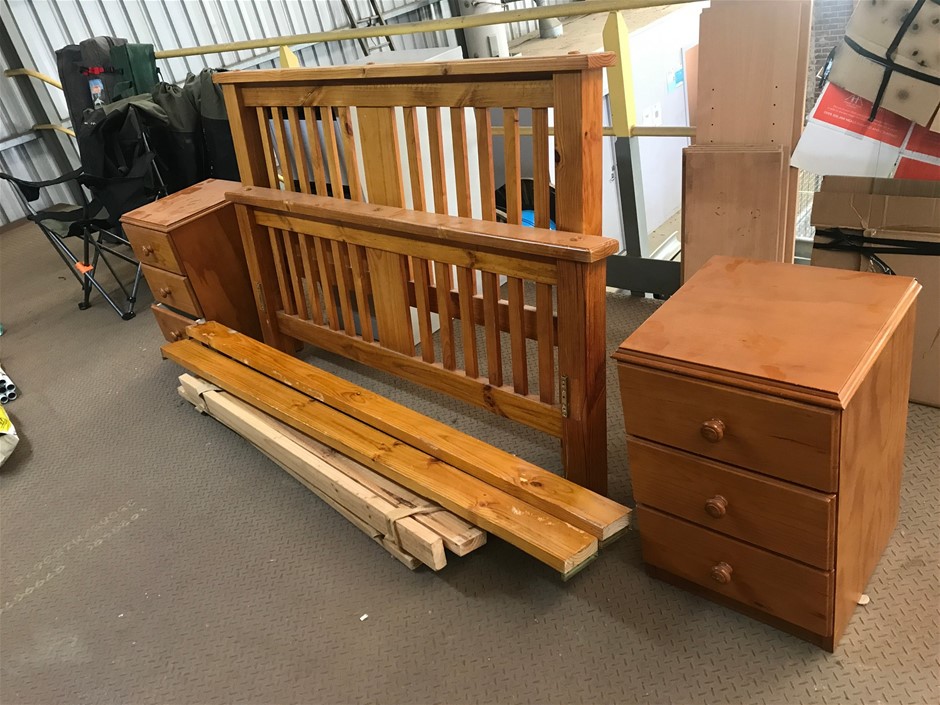 Timber Queen Bed Setting Auction (0205-3032275) | Grays Australia