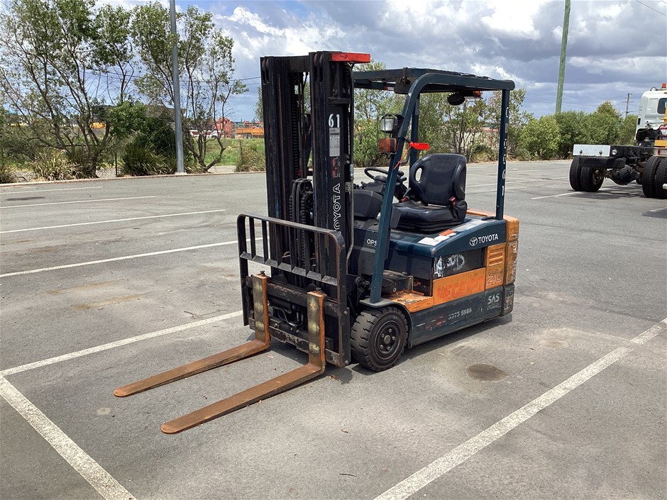 Toyota 7FBE20 3 Wheel Counterbalance Forklift Auction (0010-7056293 ...