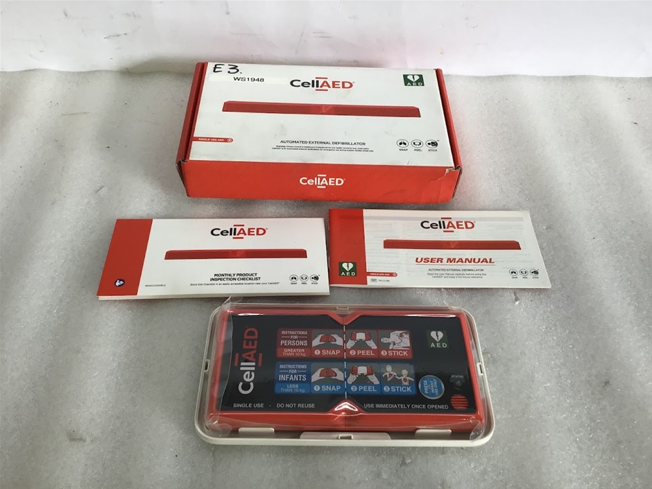 CellAED WS1948 AUTOMATED EXTERNAL DEFIBRILLATOR Auction (0035-2565734 ...