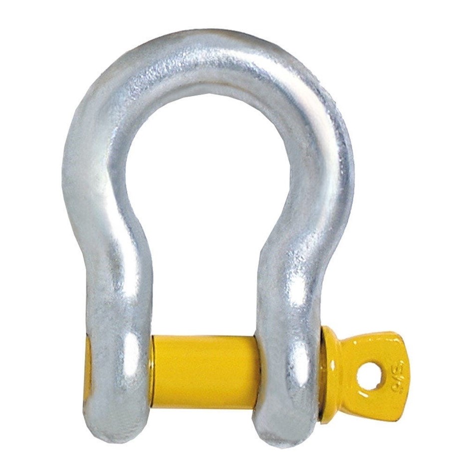 4 x Bow Shackles, WLL 1.5T, Screw Pin Type, Grade S, Yellow Pin ...