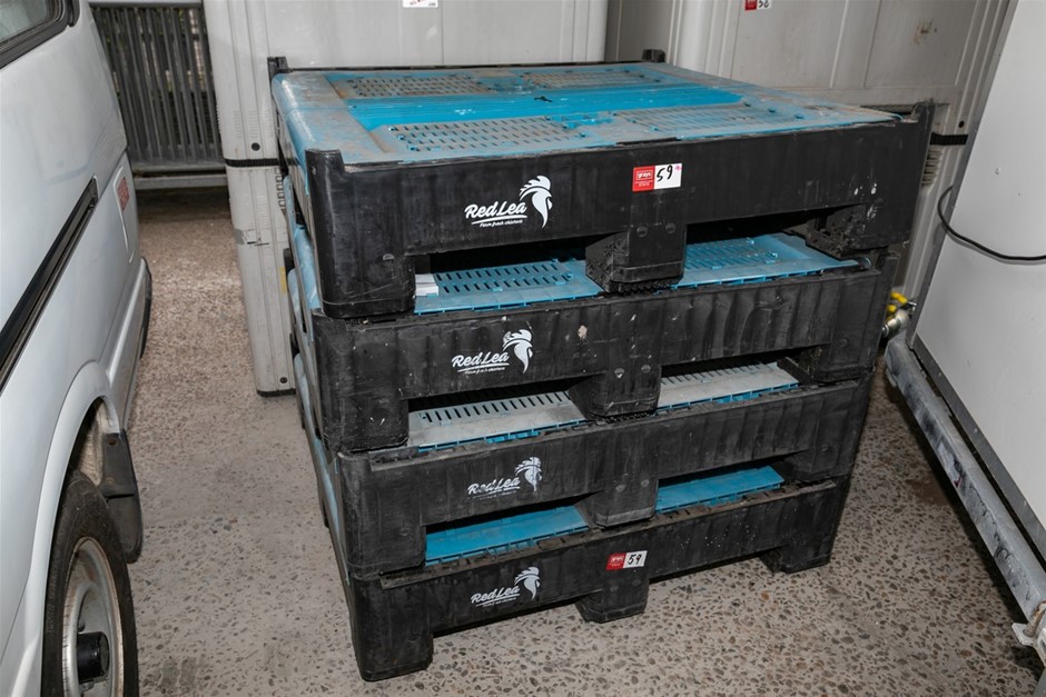 Poly Collapsible Stackable Storge Bins Auction (0059-5059215) | Grays ...