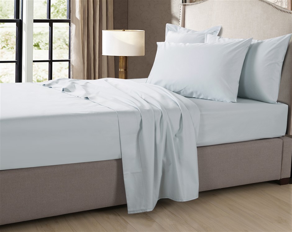 1200 Thread Count Egyptian Cotton Sheet Sheet|Light Blue | Single ...