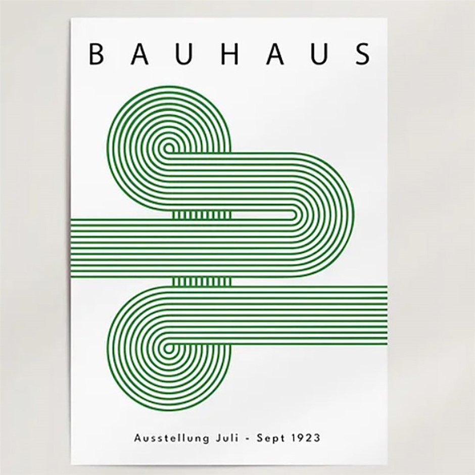 Bauhaus 1923 (after) Modernist Poster "GREEN STRIPES" Auction (0011-2566050) | Grays Australia