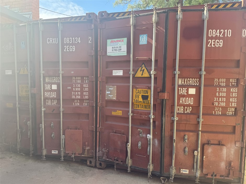 20FT High Cube Shipping Container Auction (0002-5059362) | Grays Australia