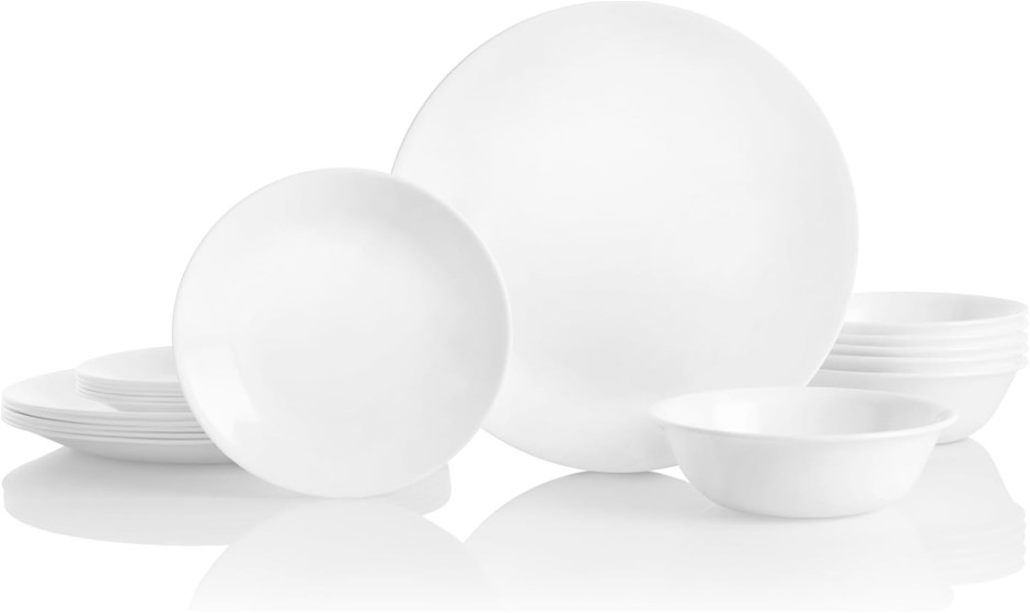 CORELLE Dinnerware Set, Indigo Speckle (18-Piece Set). Auction (0362 ...