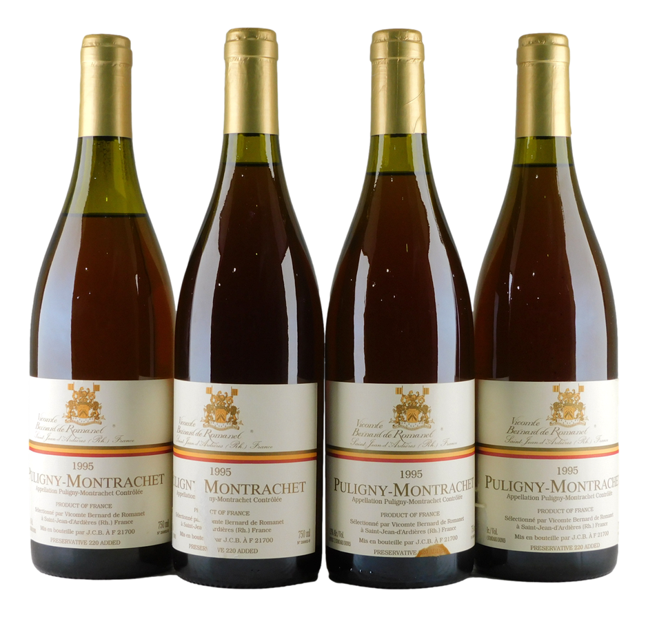 Bernard de Romanet Puligny Montrachet 1995 (4x 750mL). Auction (0022 ...