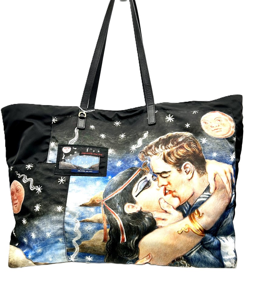 PRADA Milano "Impossible True Love Cleopatra" Nylon Tote Auction (0045-2566419) | Grays Australia