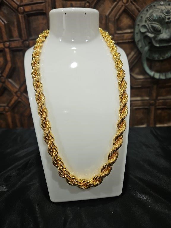 22k yellow Gold Filled Rope Chain stamped(22K)-45cm Auction (0018 ...