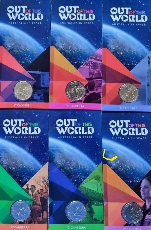 2024 Australia In Space Out Of This World Unc $1 Coin 'S Mintmark' - 6 ...