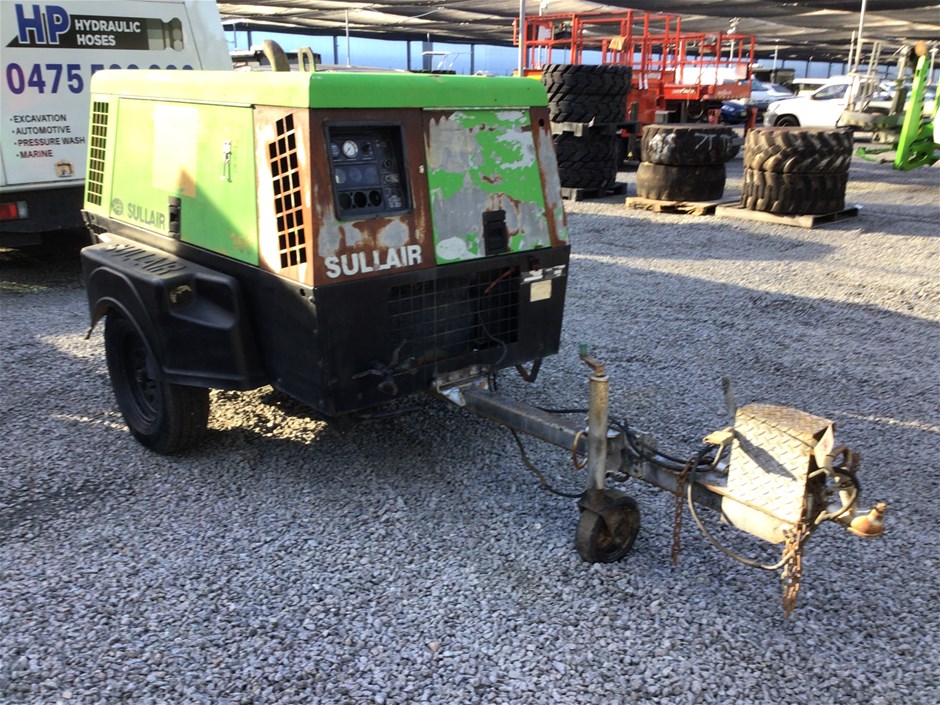 Sullair Corporation 260 DPQ Trailer Mounted Compressor Auction (0002 ...