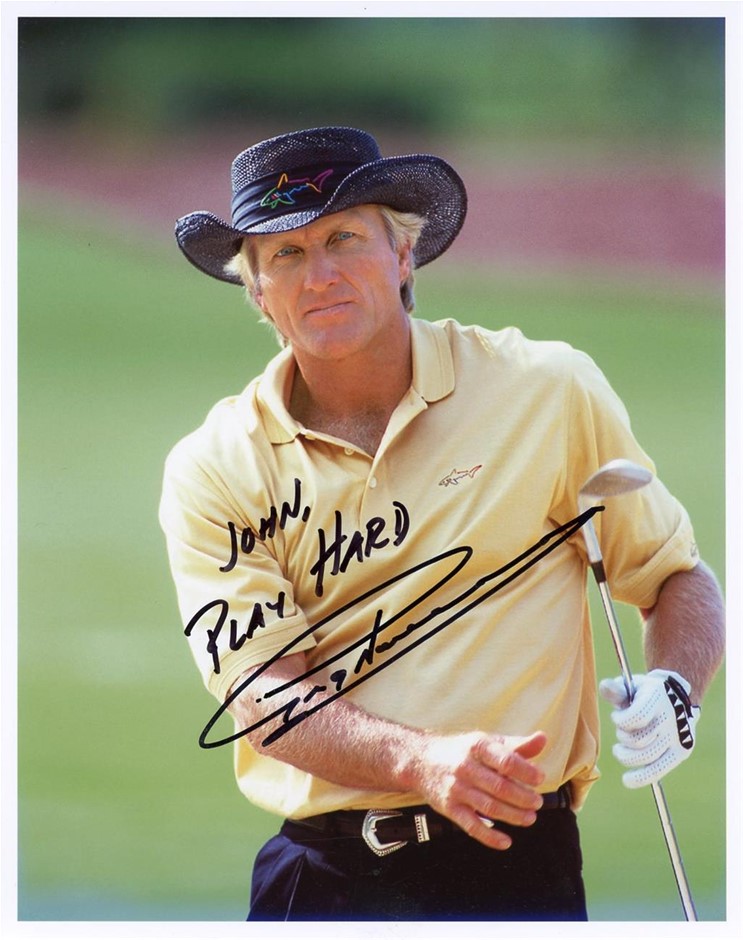 GREG NORMAN SIGNED GOLF PHOTO Auction (0006-2566911) | Grays Australia
