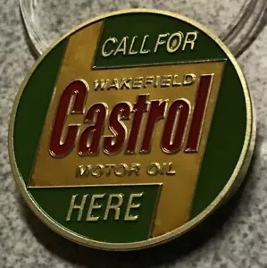 CASTROL Motor Oil Petroleum Petrol Collectable Coin Finished 24k Gold ...