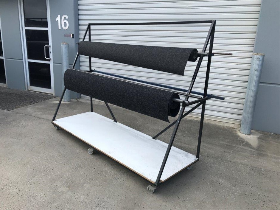 Steel Frame Mobile Carpet Dispensing Rack Auction (0068-3033033 ...