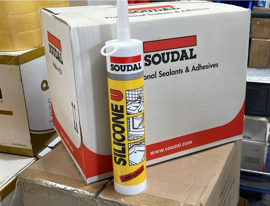 Soudal Clear Transparent Silicone - Box of 24 Cartridges Auction (0093 ...