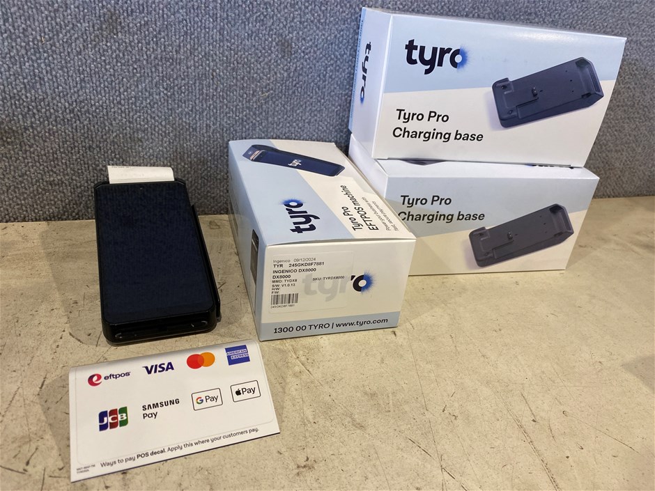 Tyro Pro Indenico DX8000 Eftpos Machines x2 Auction (0043-8020343 ...