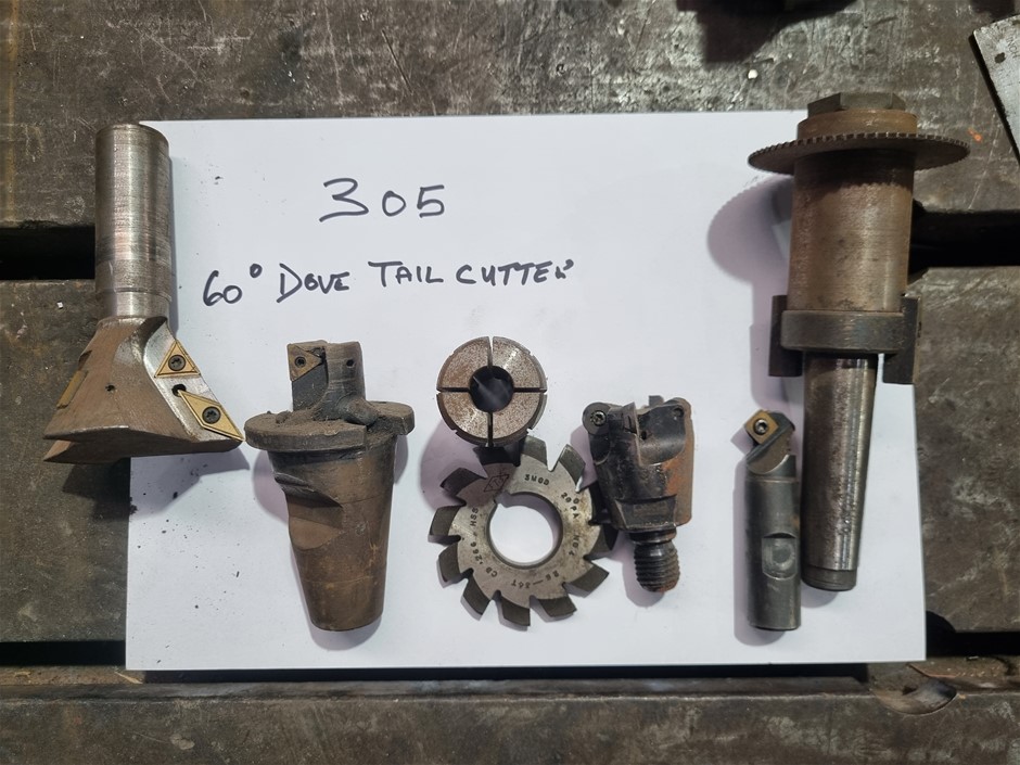 60' Dove Tail Cutter & Assorted Milling Tooling Auction (0305-8020346 ...