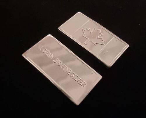 1g Silver Canada Flag - 1 Gram .999 Silver Bullion Bar - Collectable ...