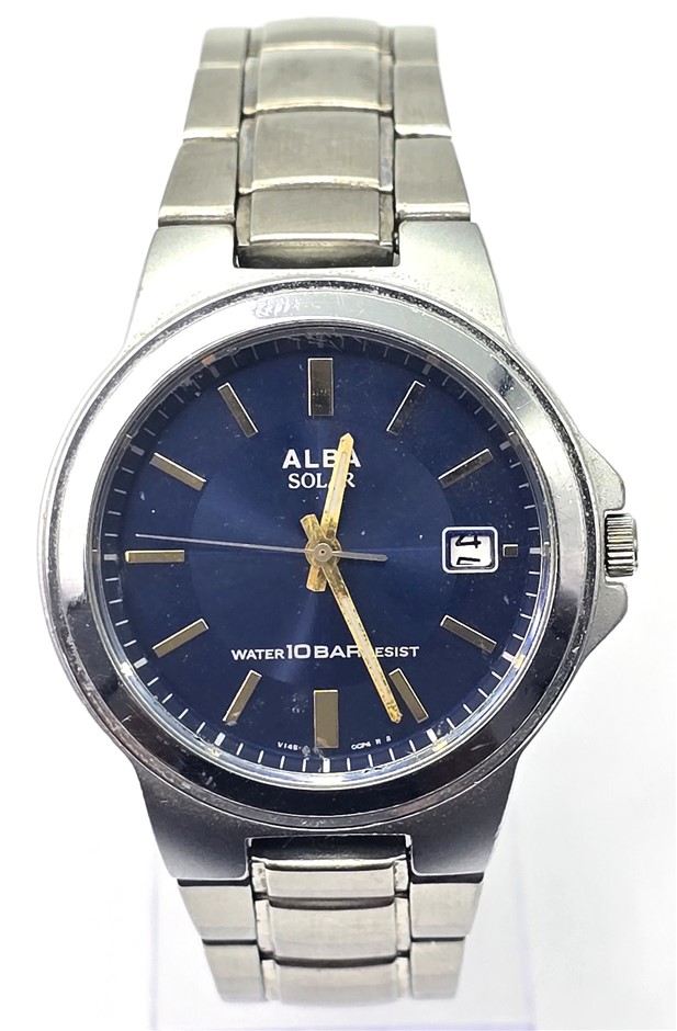 VINTAGE ALBA (SEIKO) V145-0BG0 SOLAR POWERED MENS WATCH Auction (0001 ...