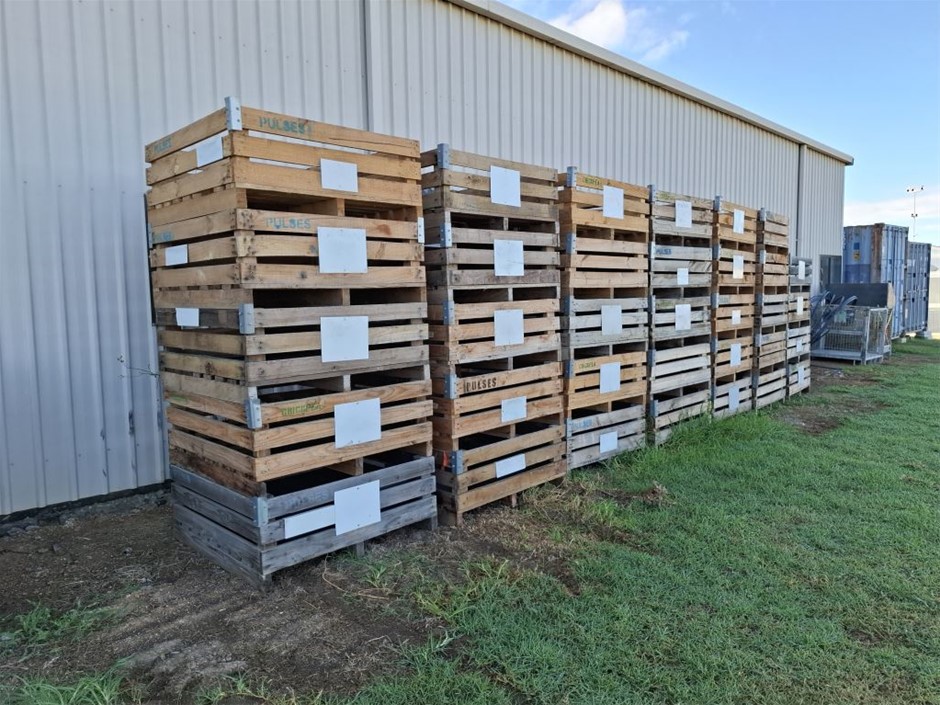 Timber stackable pallet crates Auction (0081-5059897) | Grays Australia