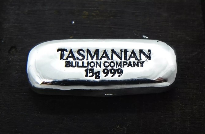 15g Hand Poured Fine Silver Bar 999 Bullion - Tasmanian Bullion Company ...