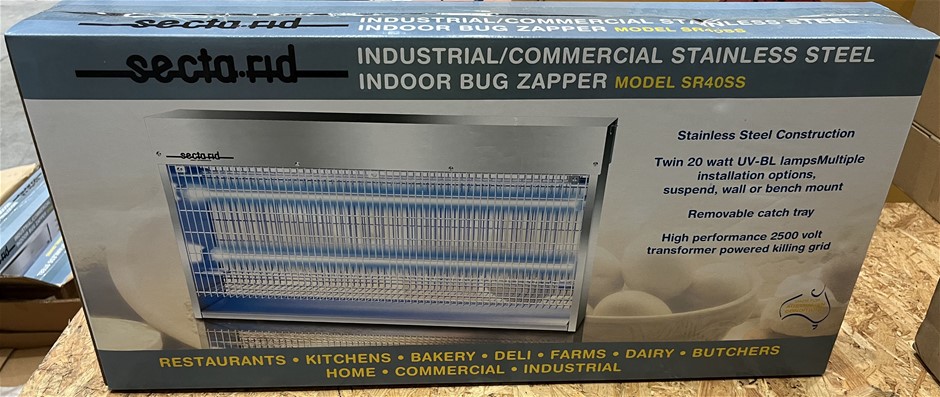Sectarid SR40SS Commercial Stainless Steel Indoor Bug Zapper Qty x3 ...