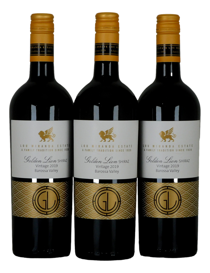 Lou Miranda Estate Golden Lion Shiraz 2019 (3x 750mL) Auction (0022 ...