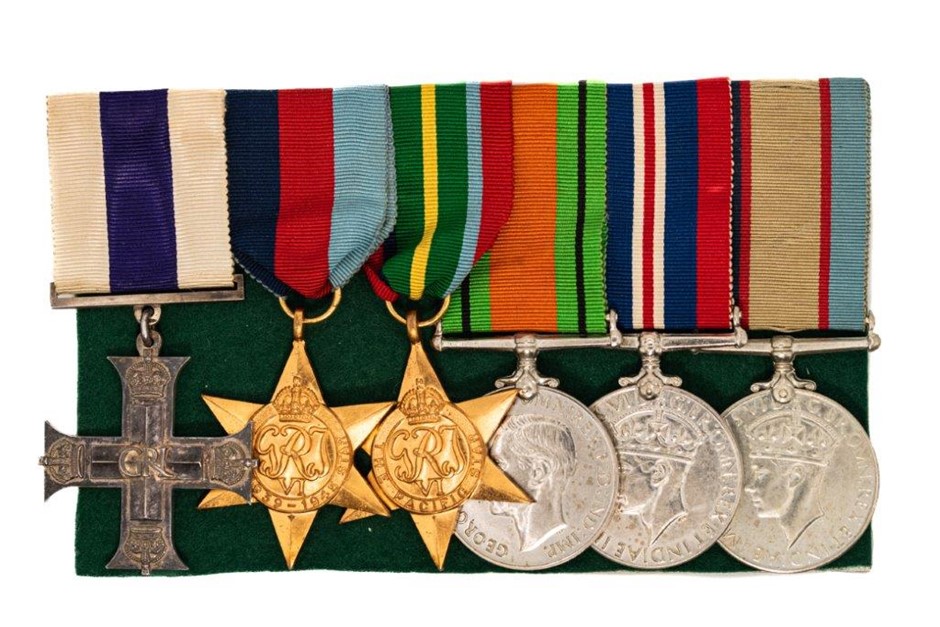 Group Of Six WWII good very fine medals awarded to Lieut. R.A.Young ...