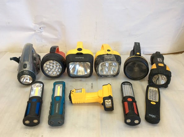 Dolphin/Workzone Mixed Brand and Model Torch Light/WorkLight (Lot of 11 ...