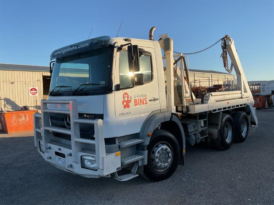 2010 Mercedes Benz Axor 2633 6 x 4 Skip Bin Loader Auction (0003 ...