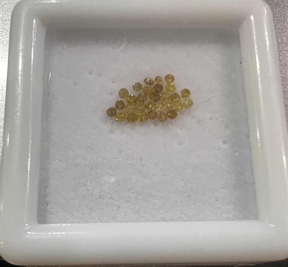 0.20 TCW Yellow Round Various Diamonds Auction (0021-2569634) | Grays Australia