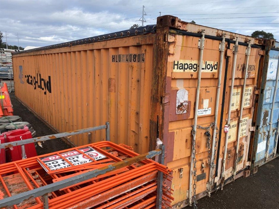 40` Open Top Steel Shipping Container Auction (0014-5060037) | Grays ...