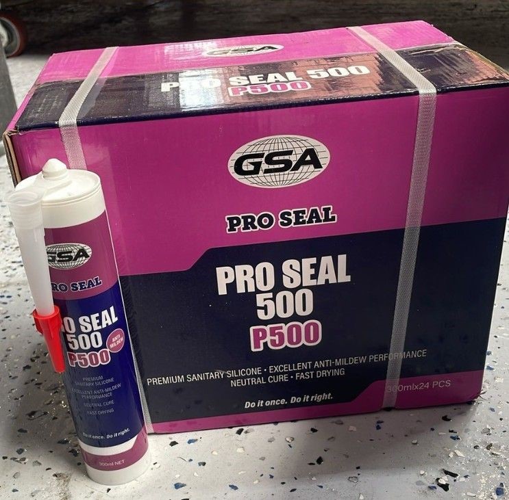 GSA Pro Seal 500, Pewter Neutral Cure Silicone (Box of 24 Cartridges ...