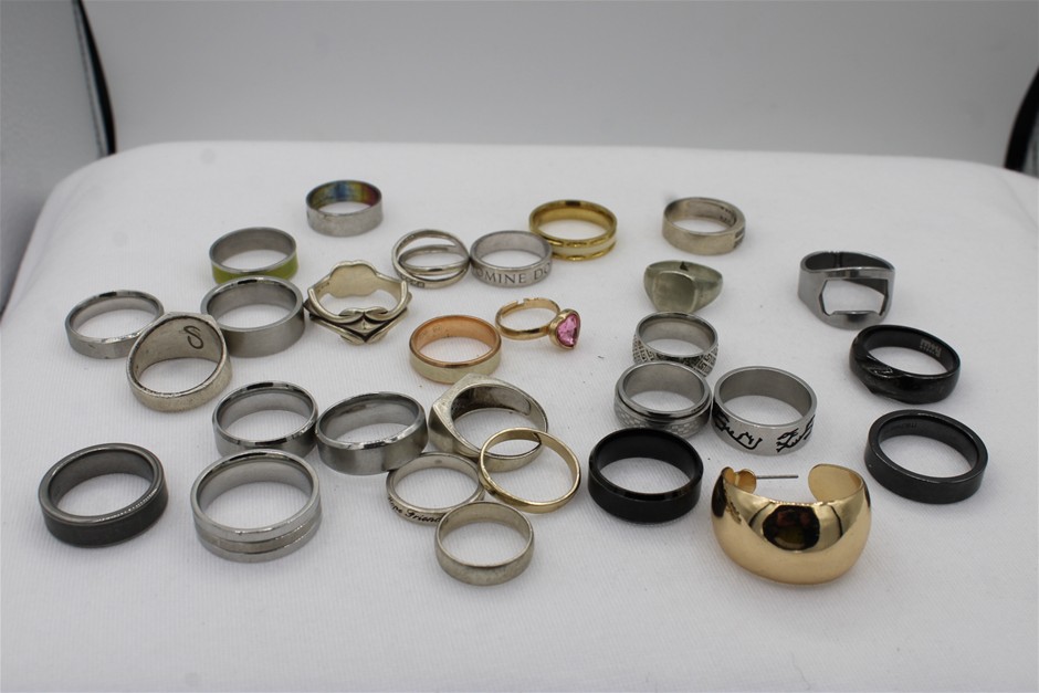 28 x Assorted Band Rings Auction (0017-9060074) | Grays Australia