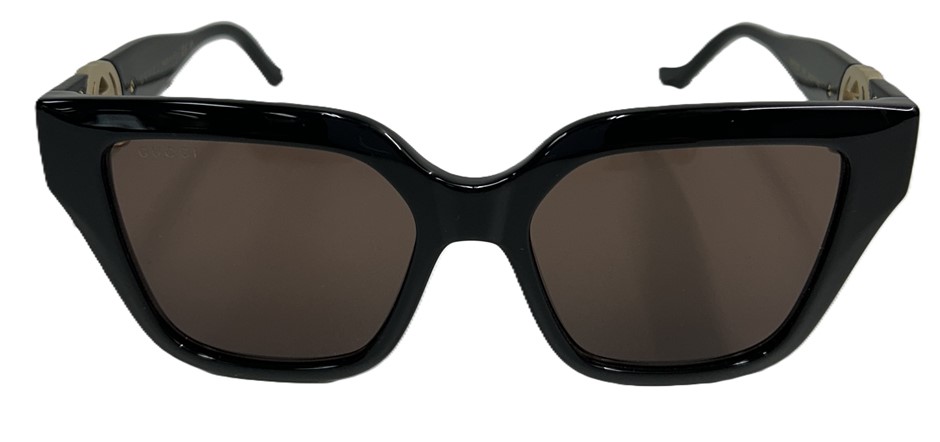 GUCCI GG Sunglasses, model GG1023S, black frame with gold-tone GG on ...