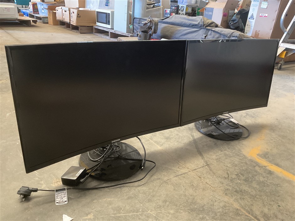Samsung 27inch C27F390FHE Curved Sceen Monitors x 2 Auction (0044 ...