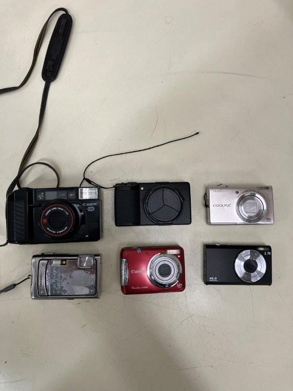 6 x Assorted Digital Cameras including Auction (0009-5060647) | Grays ...