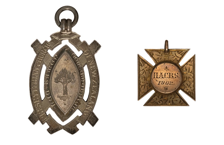 2 x NZ Church fob medals including Presbyterian & HACBS Auction (8175 ...