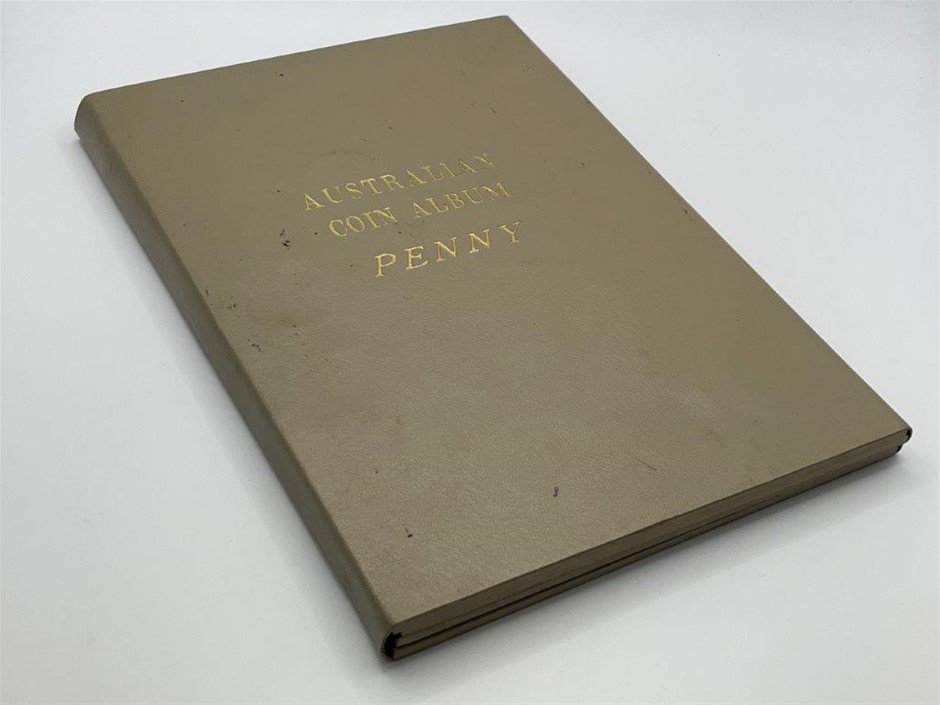 Approx. 93 x asstd Australian Pre-decimal Penny coins in folder album ...