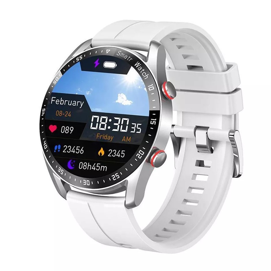 White Smart Watch For Men/Women Waterproof Smartwatch Bluetooth iPhone ...