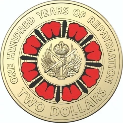 2019 $2 ANZAC 100 Years of Repatriation Australian two dollar coin ...