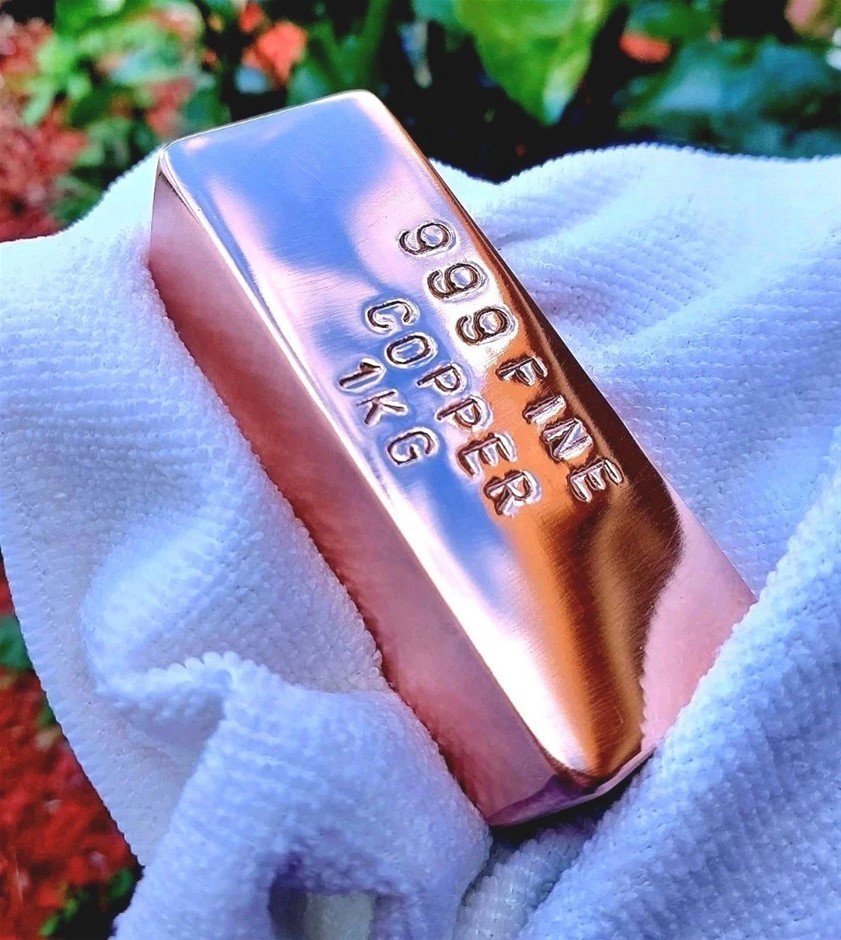Copper Cast Bar Ingot - 1kg Bullion For Investment Ultra Premium Shrink ...