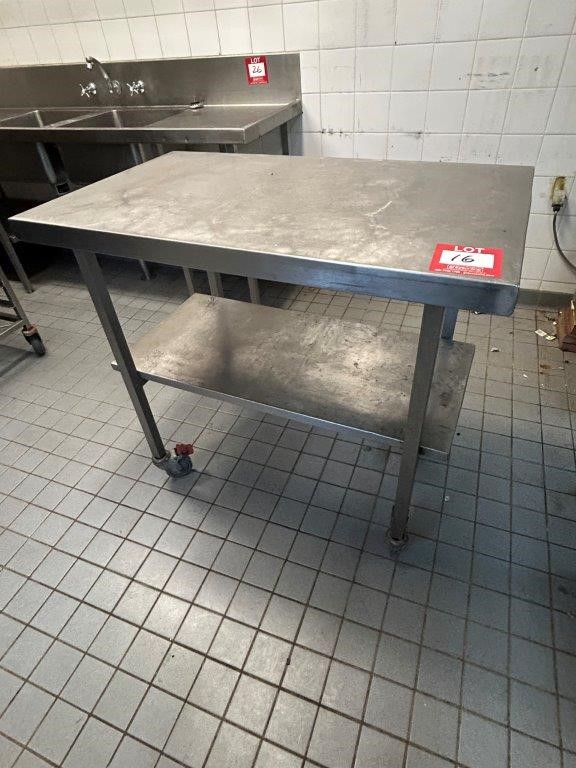 Stainless Steel 2 Tier Mobile Food Prep Bench Auction (0022-5061287 ...