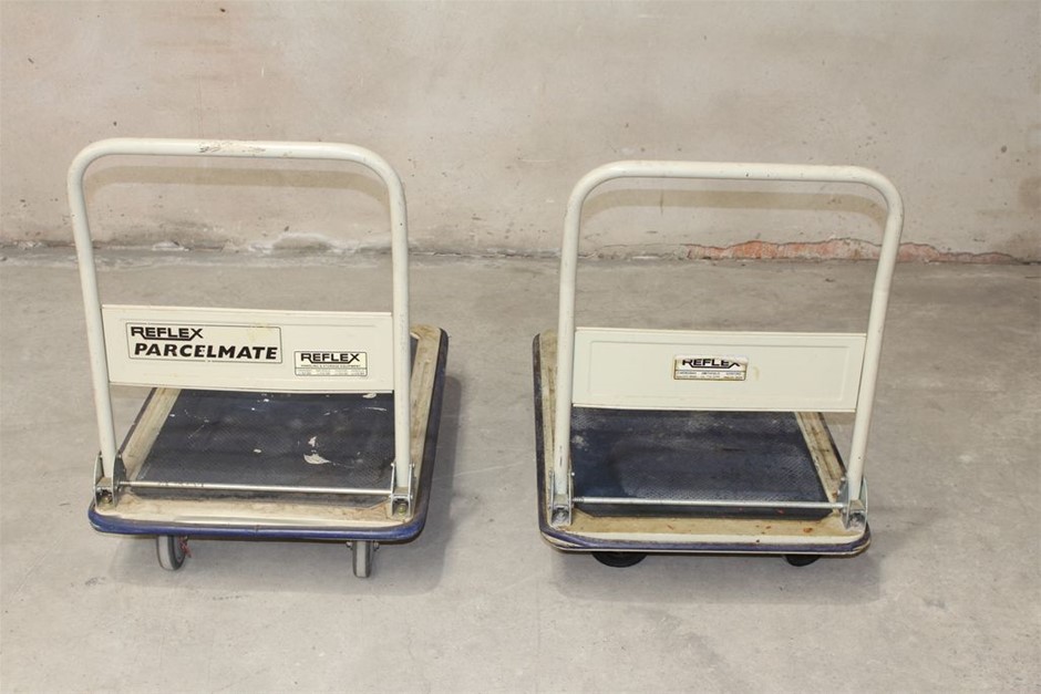 2 x Platform Trolleys with Folding Handles "Reflex" Parcelmate Auction ...
