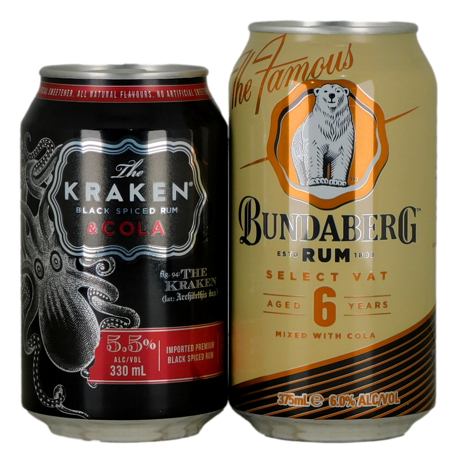 Mixed Rum & Cola Pack (24x 330mL-375mL), Multi Region. Auction (0033 ...