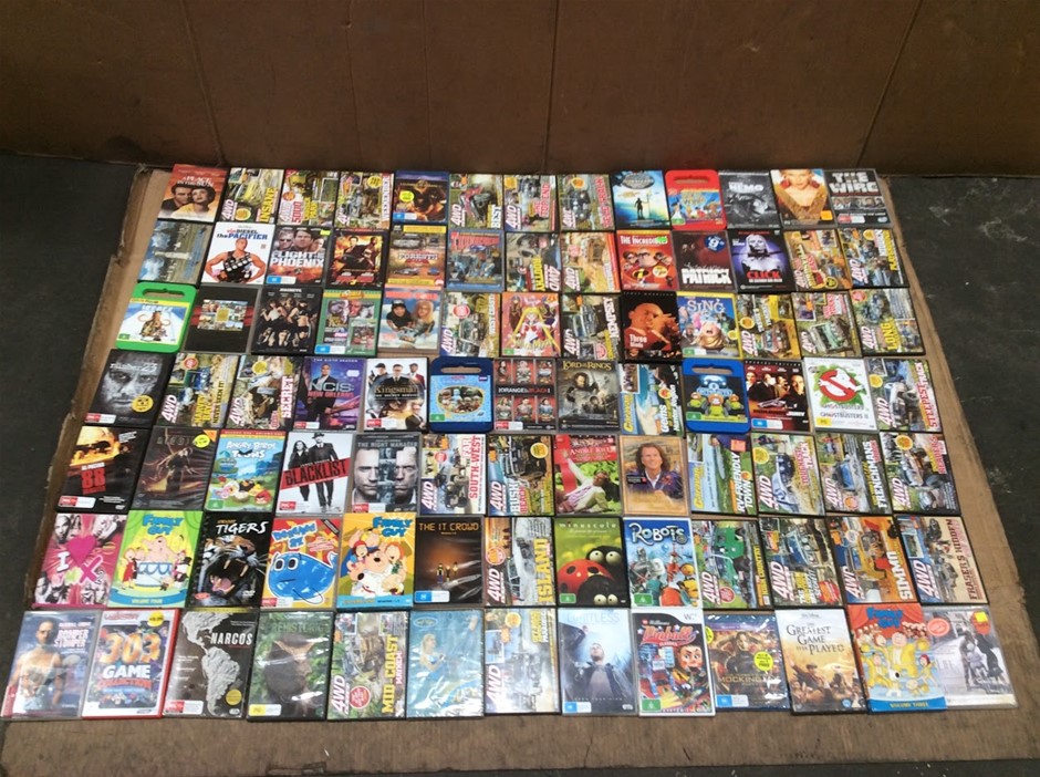 Mixed Different types of movie DVDs (Lot of 91) Auction (0021-2574642 ...