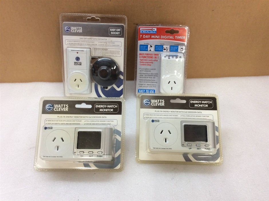 Easy Off Socket + Energy-Watch Monitor + Mini Digital Timer -New (Lot ...