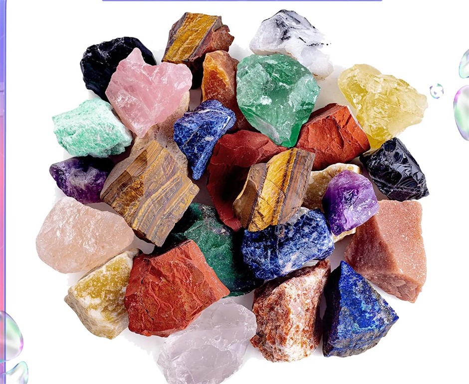 500G Mixed Rough Raw Crystal Gemstone Chunks Natural Raw Minerals Bulk ...