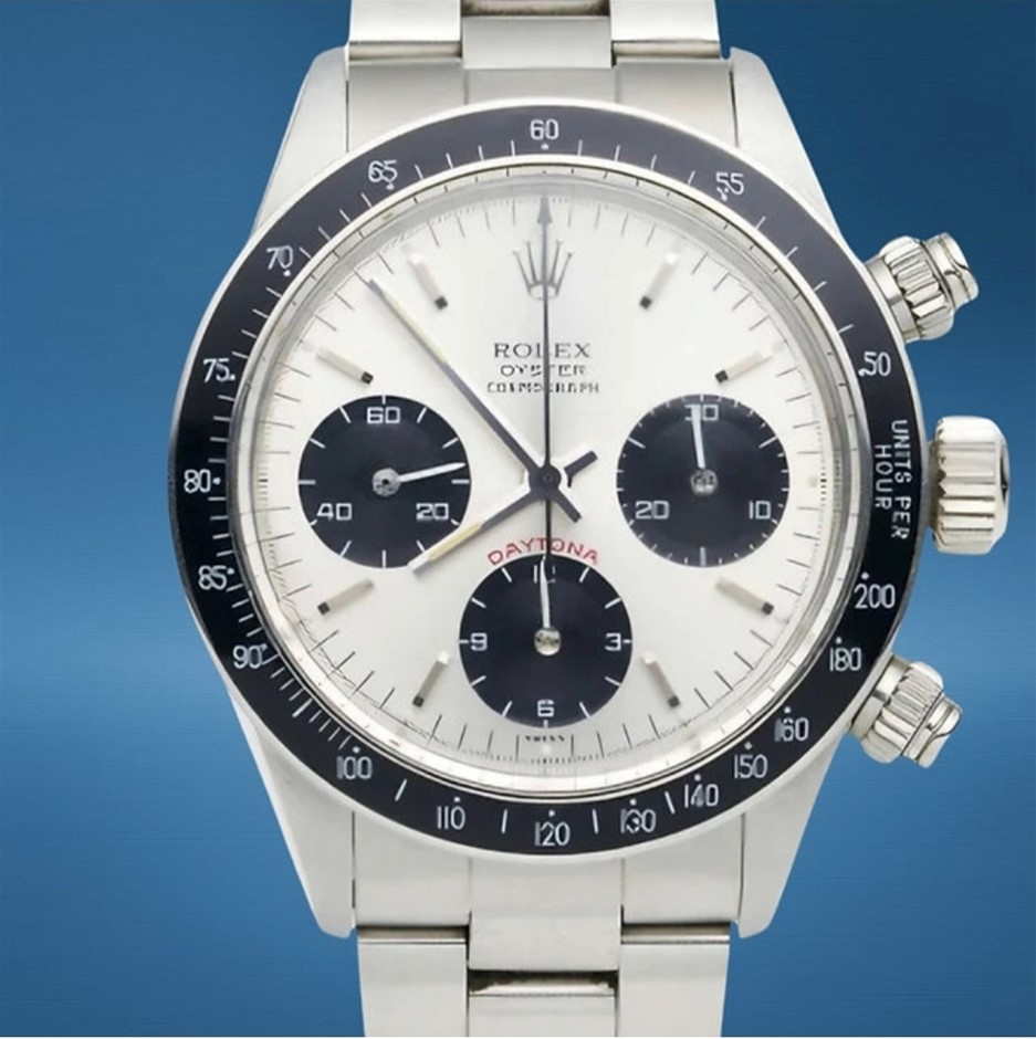 Rolex Daytona "PAUL NEWMAN" Big Red -Service Dial Circa 1976 6263 WxO ...